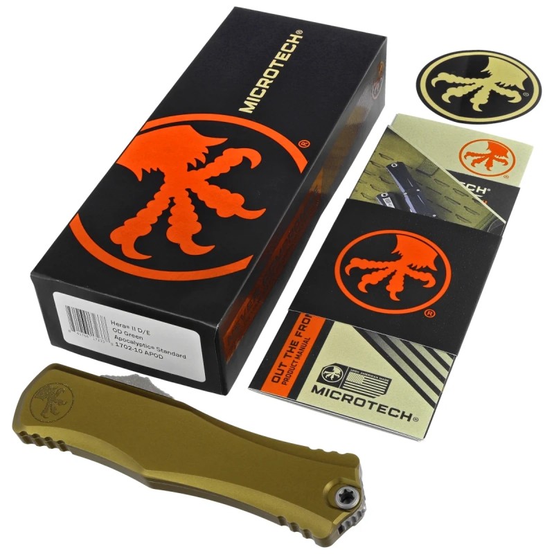 Nóż automatyczny OTF Microtech Hera II D/E OD Green Aluminium ...